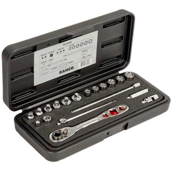 BAHCO R6725ZK 1/4" 19 Piece Socket Set | Industrial Gas, Equipment ...