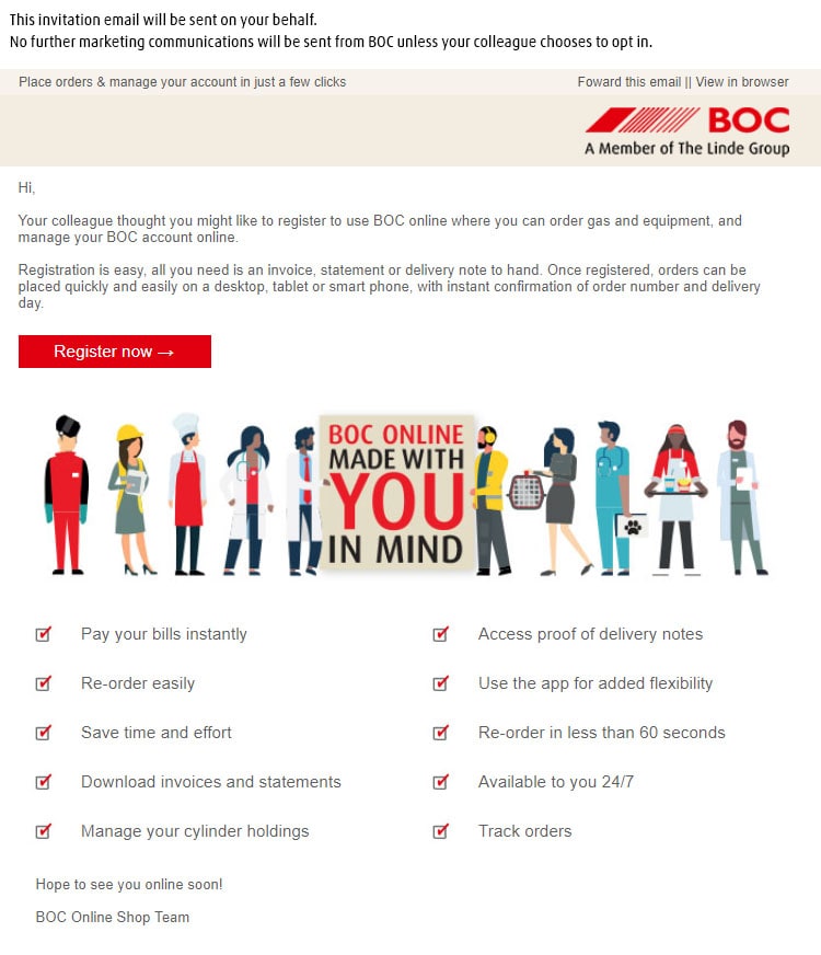 Recommend BOC Online Email