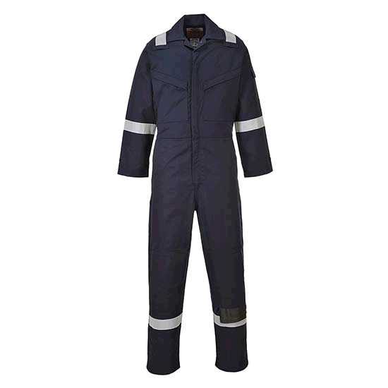 Flame Resistant Anti-Static Coverall 350G Navy | Industrial Gas | Gas ...