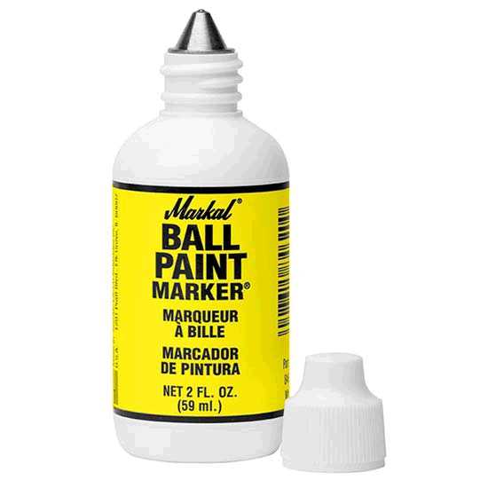 Markal Paint Marker Ball-Type Yellow | Industrial Gas | Gas Equipment ...