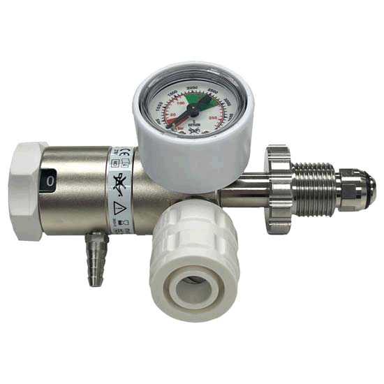 Dial Flow Oxygen Regulator, Bullnose Inlet with BS Schrader Outlet ...