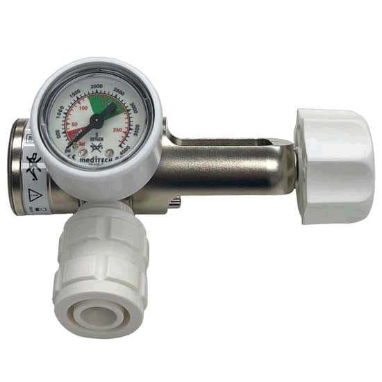Oxygen Regulator Pin Index Inlet with BS Schrader Outlet | Industrial ...